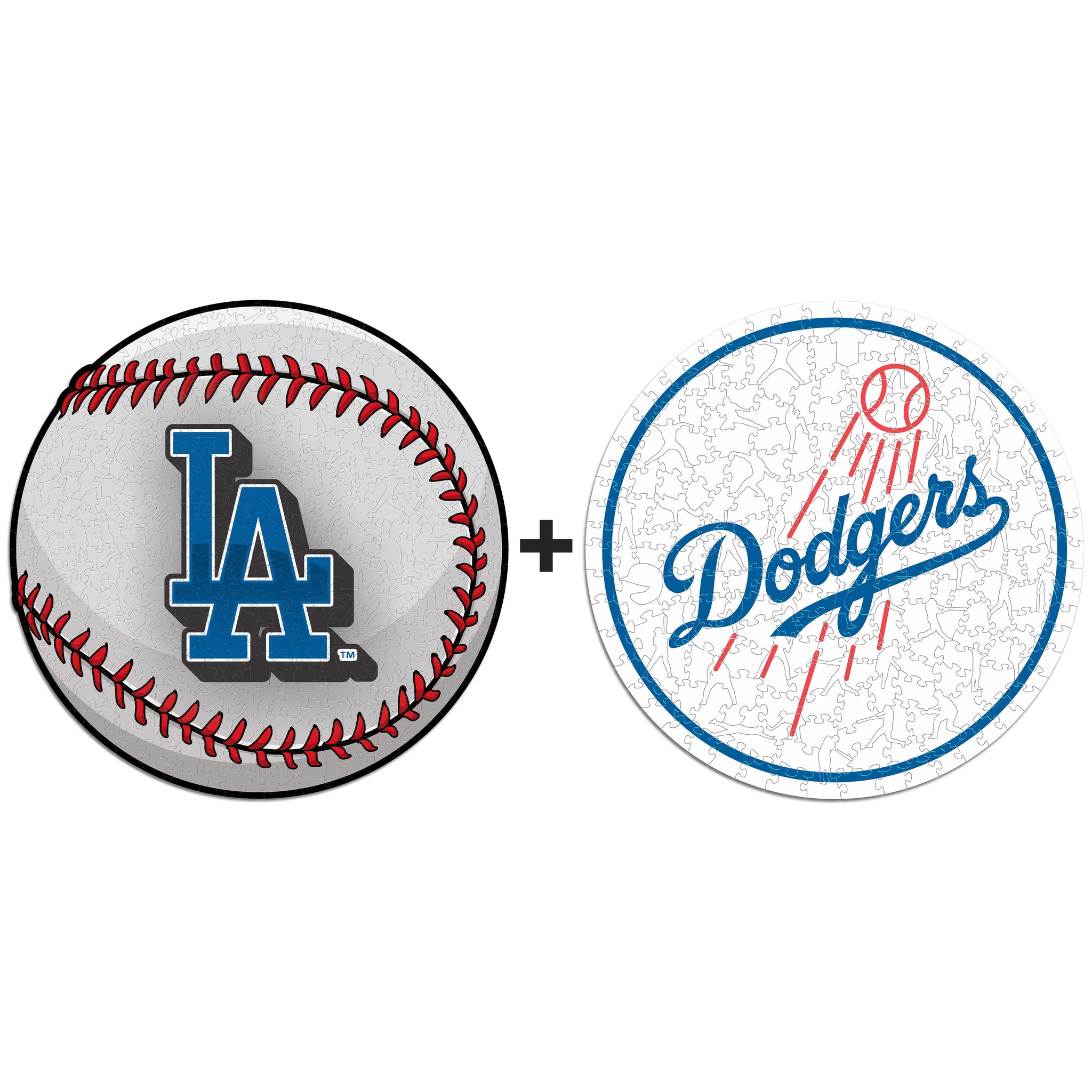 2 PACK Los Angeles Dodgers™ Ball + Primary Logo – Iconic Puzzles