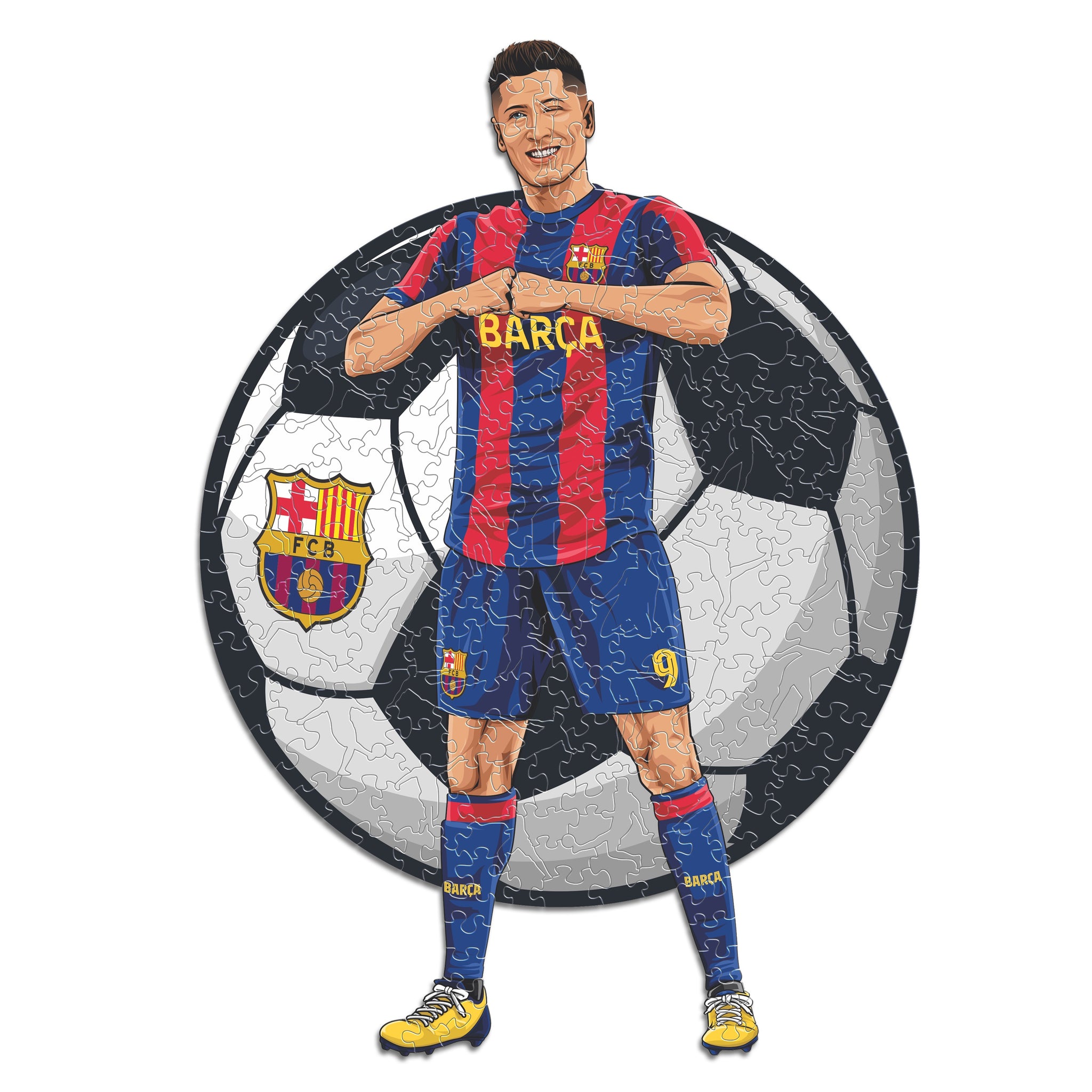 Robert Lewandowski - Wooden Puzzle – Iconic Puzzles
