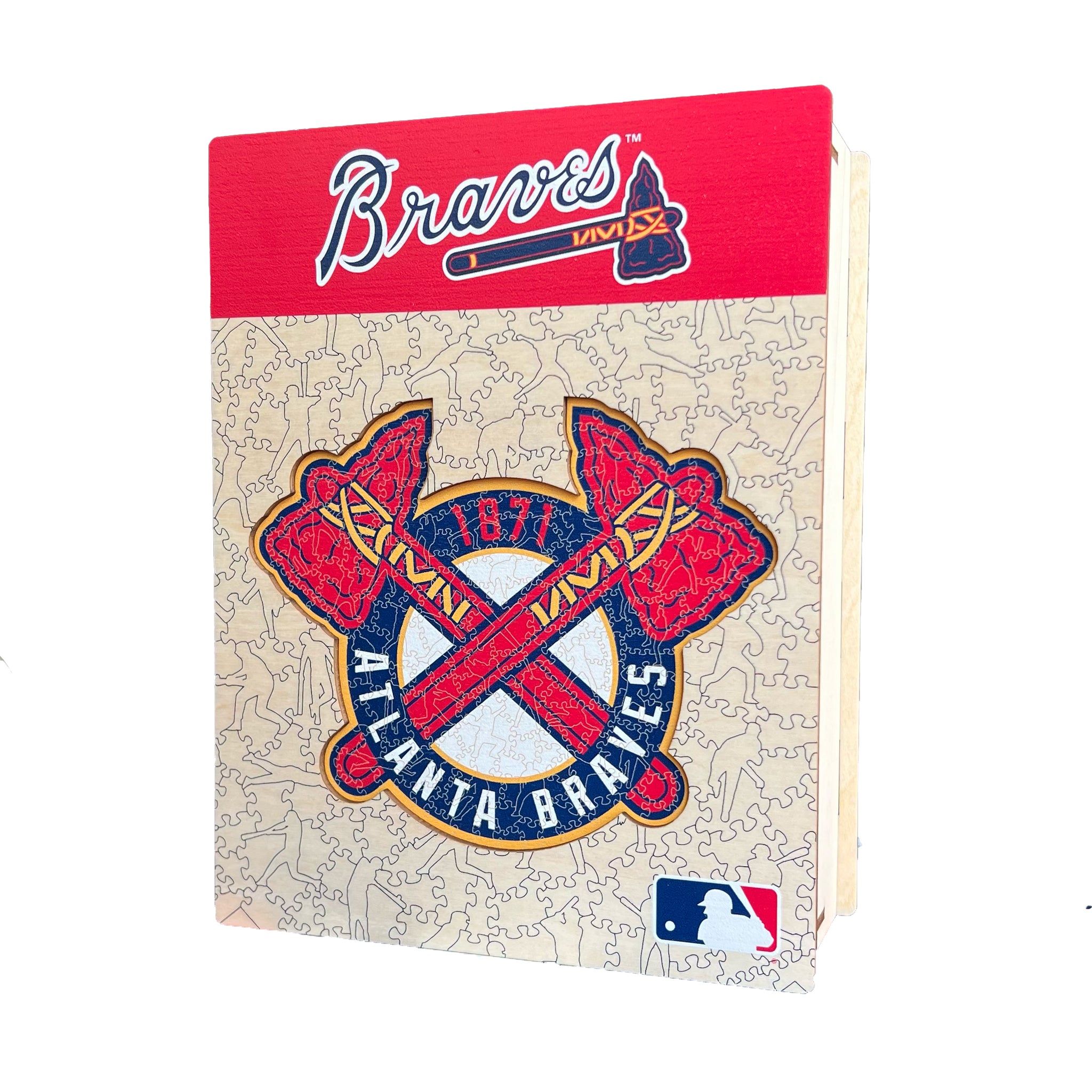2 PACK Atlanta Braves™ Ball + Double Tomahawk Logo – Iconic Puzzles