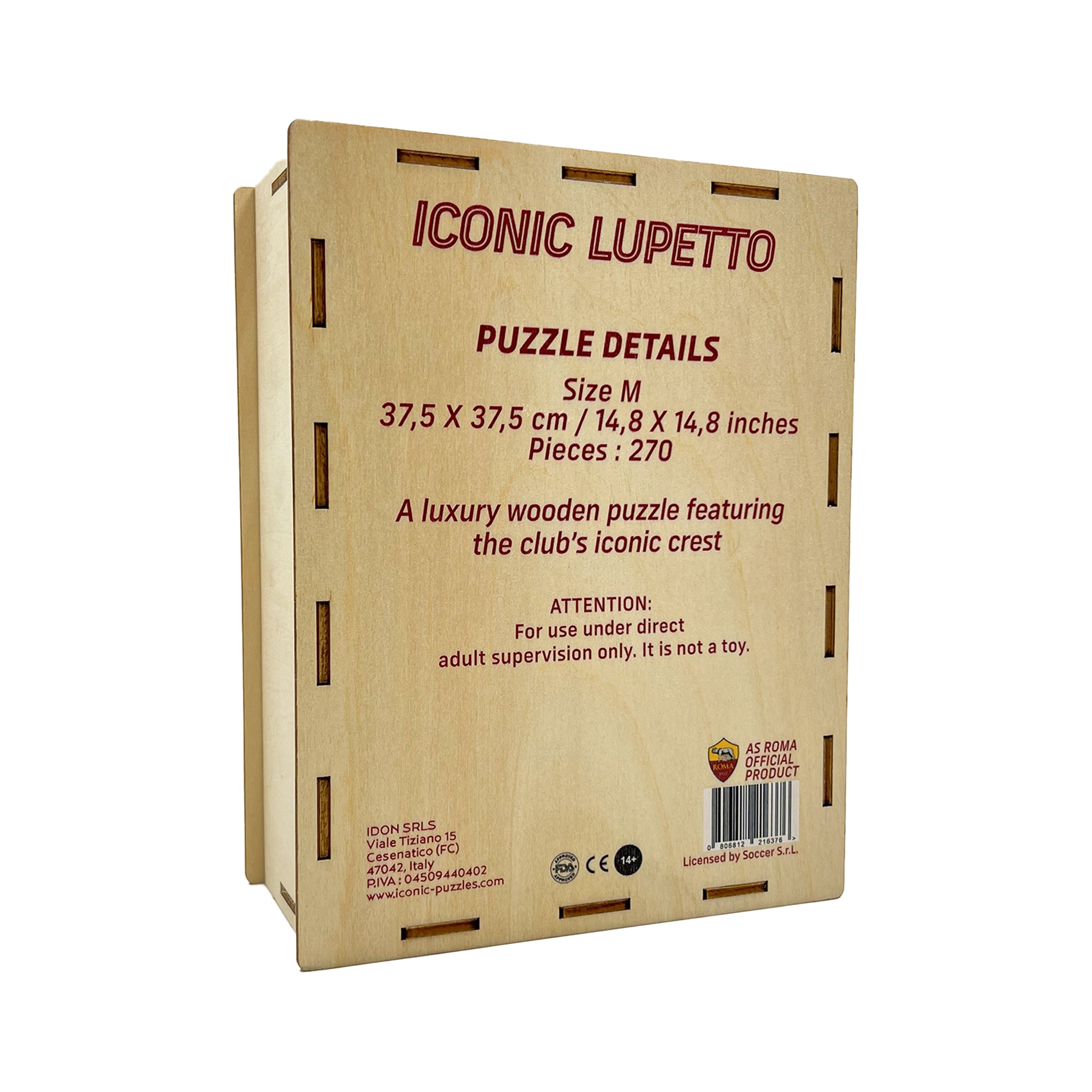 AS Roma® Logo Lupetto - Wooden Puzzle – Iconic Puzzles