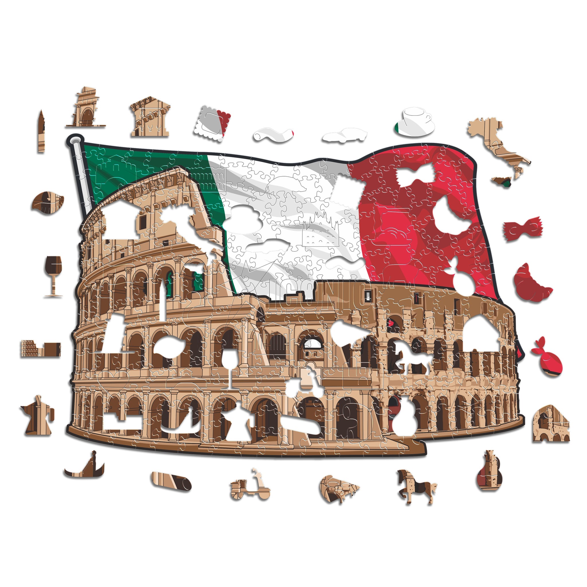 Colosseum - Wooden Puzzle – Iconic Puzzles