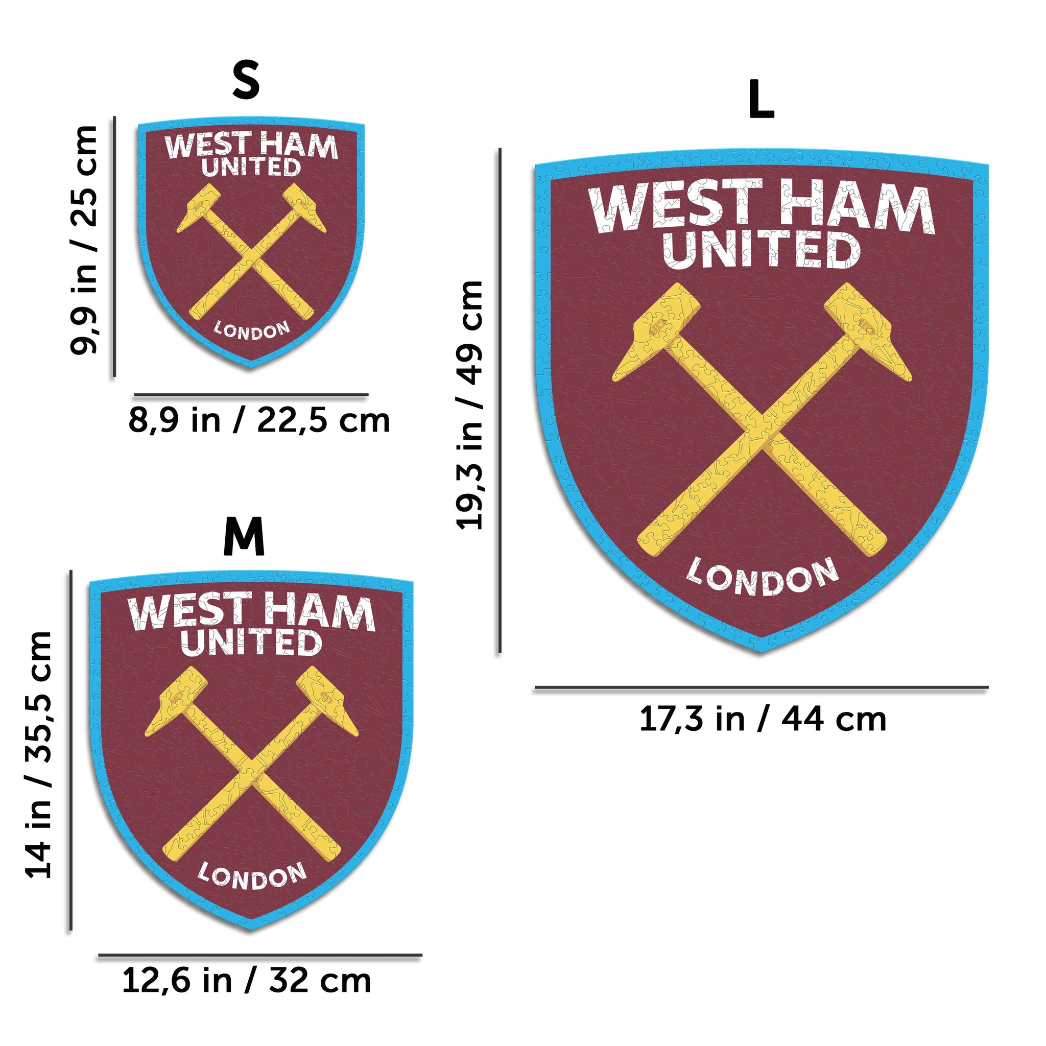 West Ham United FC® Logo - Wooden Puzzle – Iconic Puzzles
